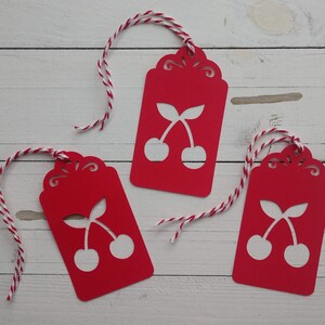 Cherry Tags, Cherry Gift Tags, Baked Goods Tag, Baked Goods Gift Tag ...