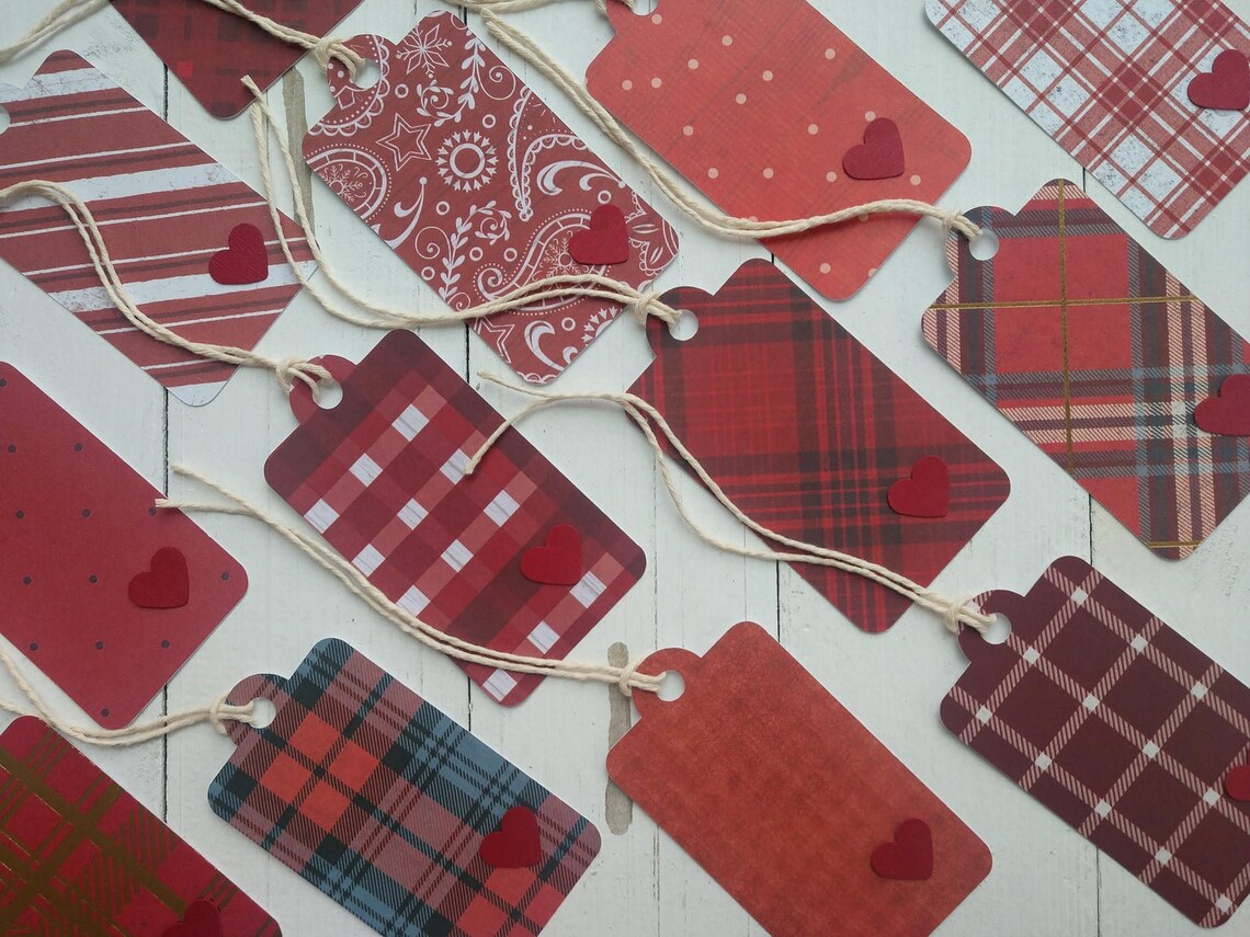 Plaid Christmas Gift Tags Plaid Christmas Tags Plaid Tags | Etsy
