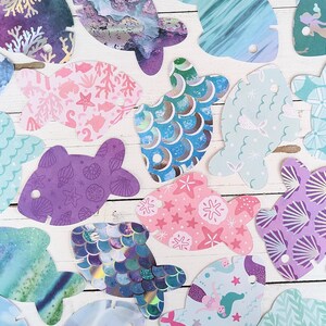 10 "under the Sea" Themed Fish Die Cuts for Pool & Beach Parties, Swim ...