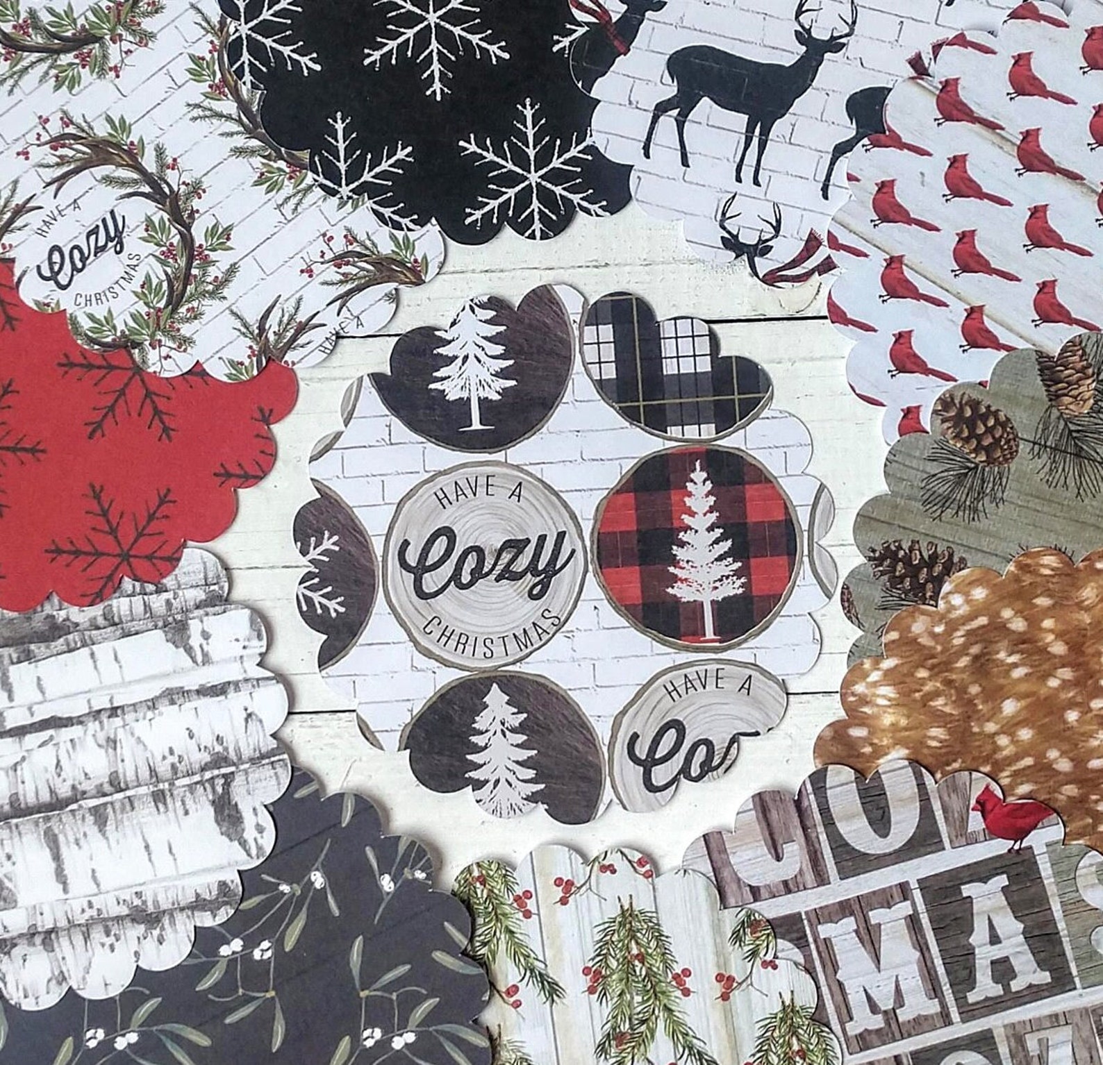 10 Christmas Coasters Holiday Coasters Holiday Party - Etsy