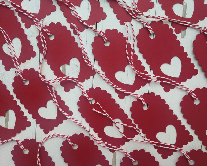 Heart Gift Tag Heart Tag Red Heart Gift Tag Gift | Etsy