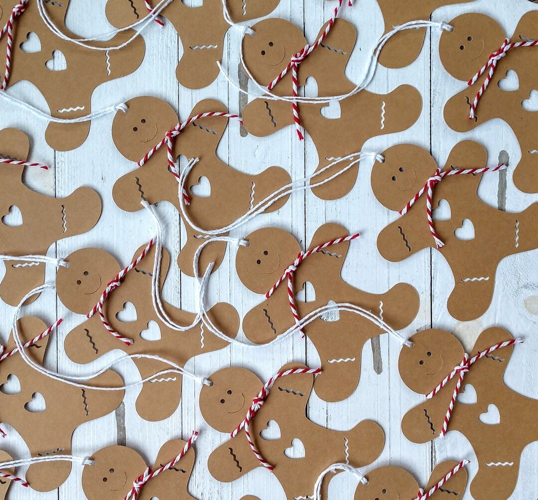 10 Gingerbread Boy Gift Tags, Gingerbread Gift, Christmas Gift Tags ...