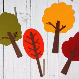 Seasonal Tree Die Cuts, Cutouts for Banners, Bulletin Boards, Table ...
