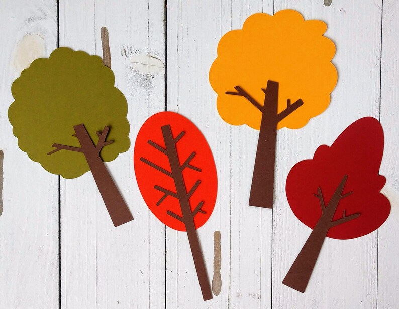 Seasonal Tree Die Cuts Cutouts for Banners Bulletin Boards - Etsy