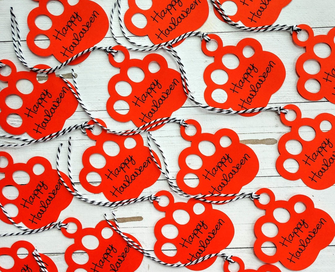10 Happy Howloween Gift Tags, Dog Paw Tag, Dog Gift, Dog Lover,dog ...