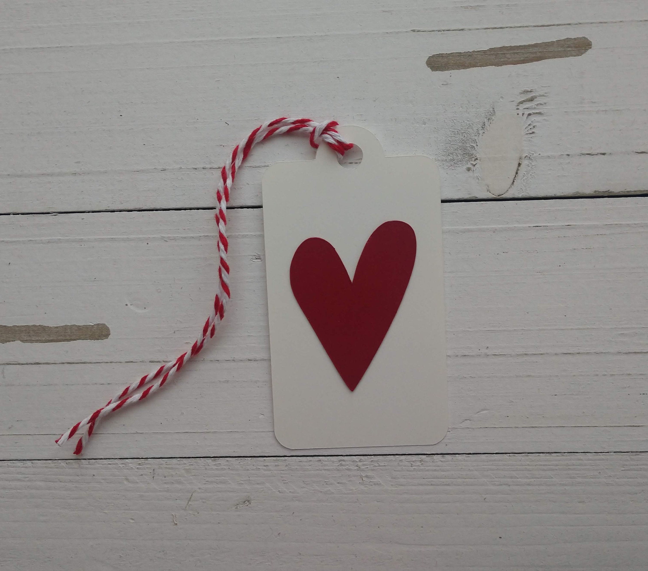Rustic Heart Gift Tag Heart Tag Red Heart Gift Tag Gift | Etsy