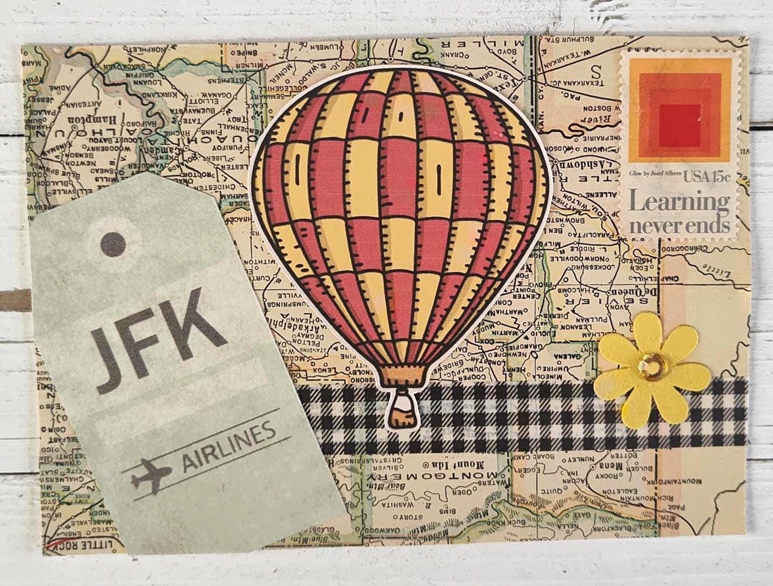 Altered Vintage Travel Postcards: Junk Journaling Set of 6 - Etsy