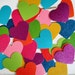 Colorful Glitter Heart Cutouts: Table Scatter, Craft Projects, Card ...