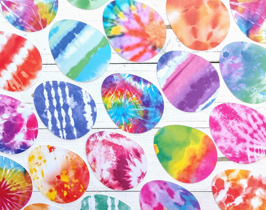 Tie-dye Easter Egg Cutouts: Spring & Easter Decor, Craft Projects, Card ...