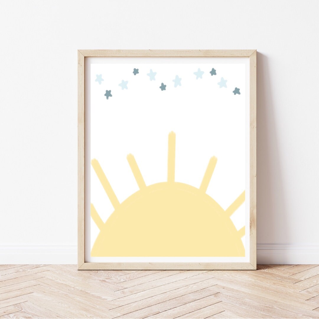 Twinkle Twinkle Nursery Prints Stars Sun & Moon DIGITAL - Etsy Canada