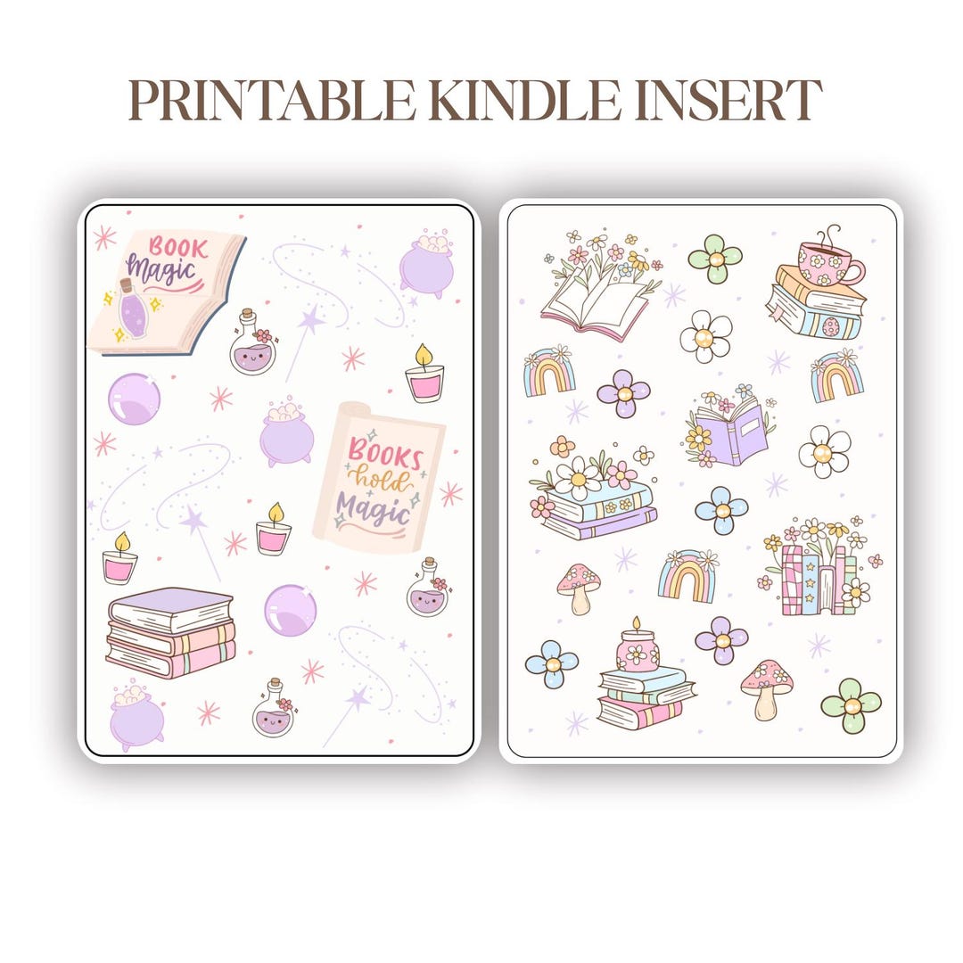 Printable DIY Kindle Insert | Books Are Magic Kindle Insert | Aesthetic ...