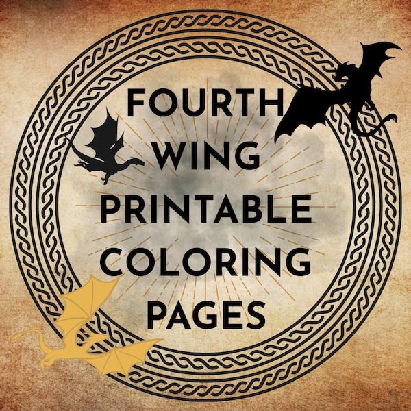 Fourth Wing Coloring Pages - Etsy