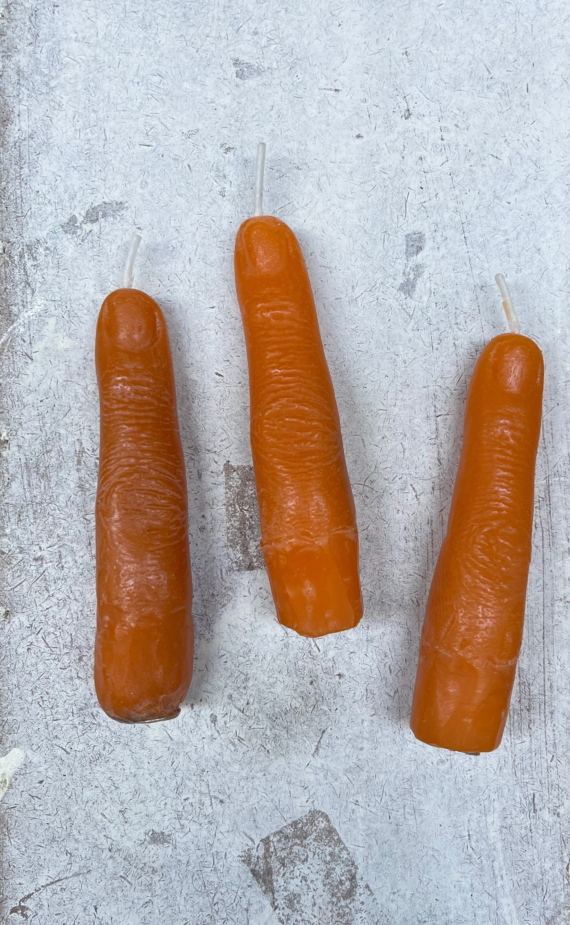 Spooky Finger Candles Beeswax Orange Set Halloween Witchcraft - Etsy