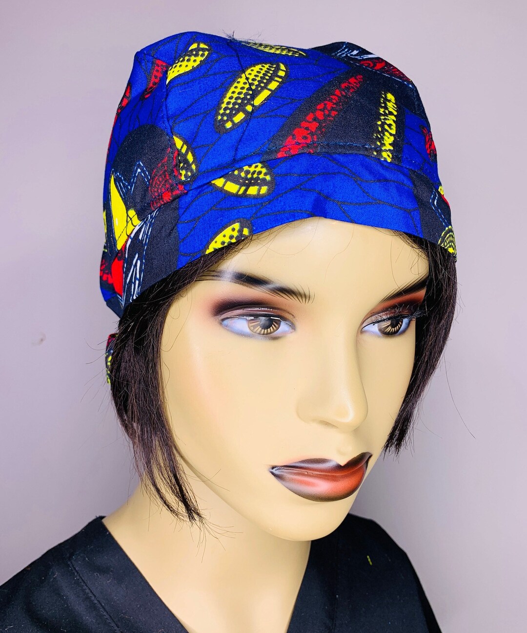 African Wax/kente Scrub Cap, - Etsy