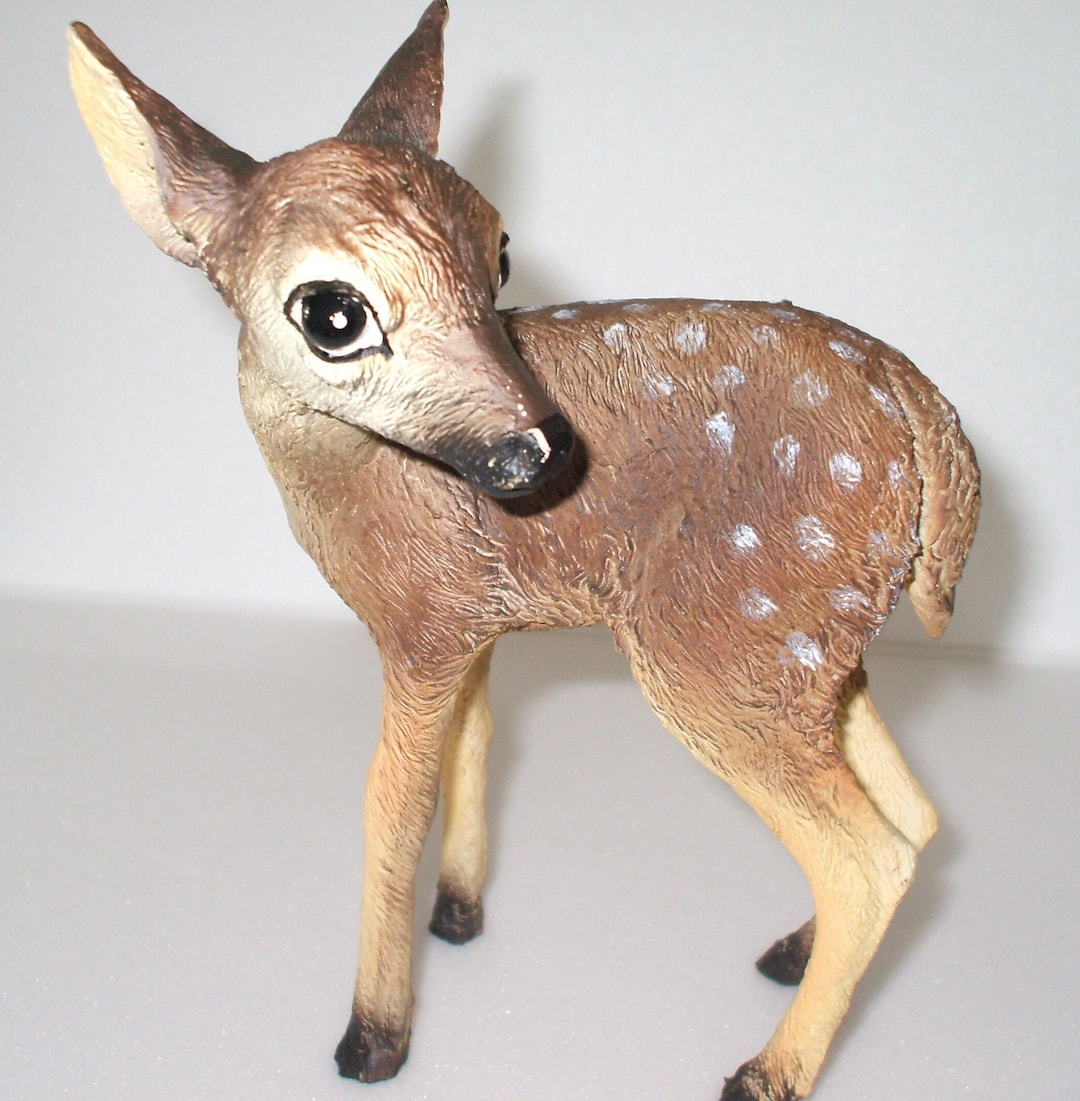 Porcelain Ashton Drake Deer "andy" Petting Zoo Collection - Etsy
