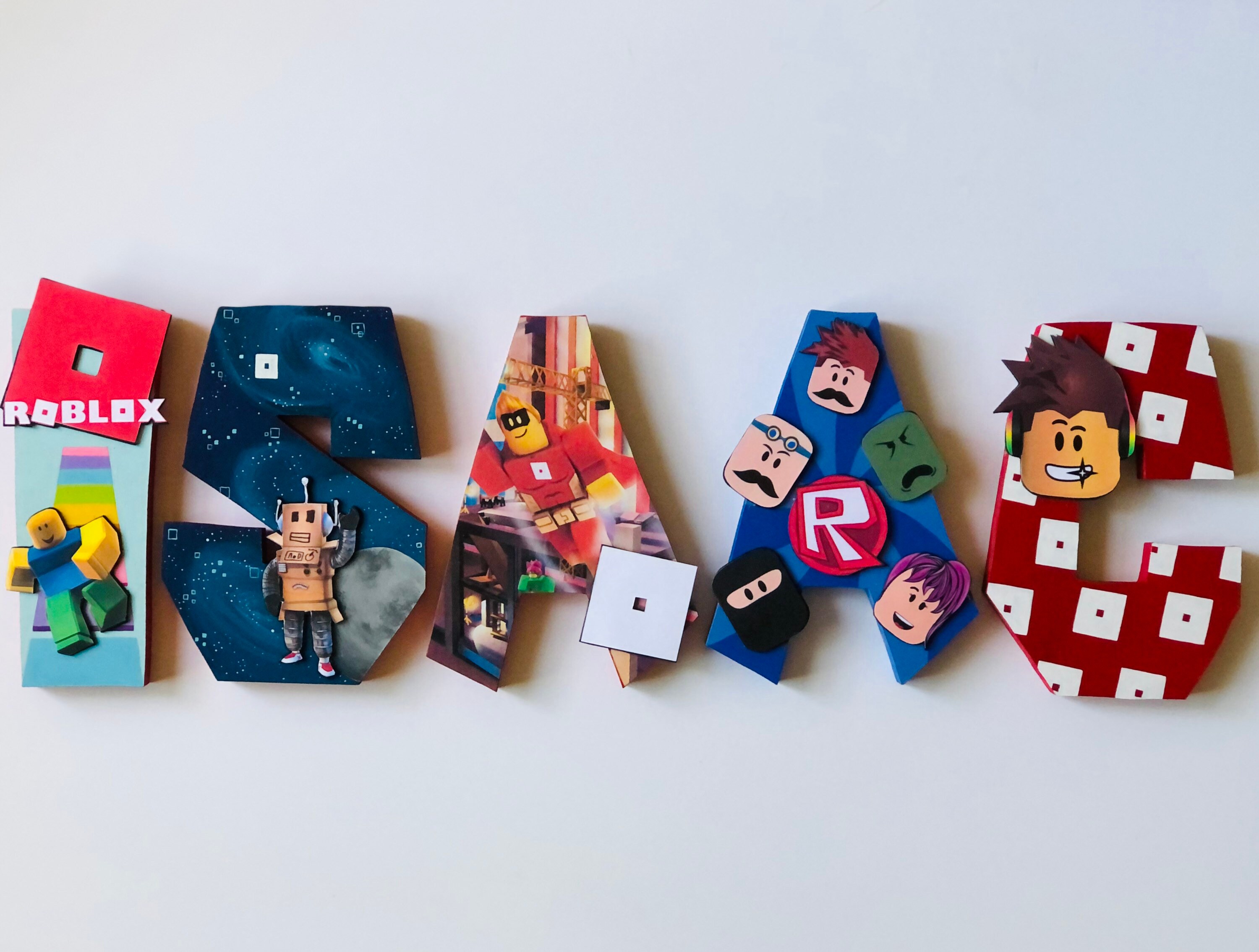 room decor Roblox Custom Wood Letters Birthday party Signs Wall Décor ...