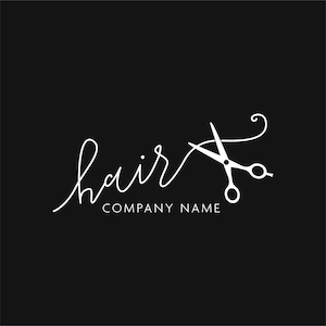 Hair Salon Scissors Simple Logo Bespoke Logo Template Design: Business ...
