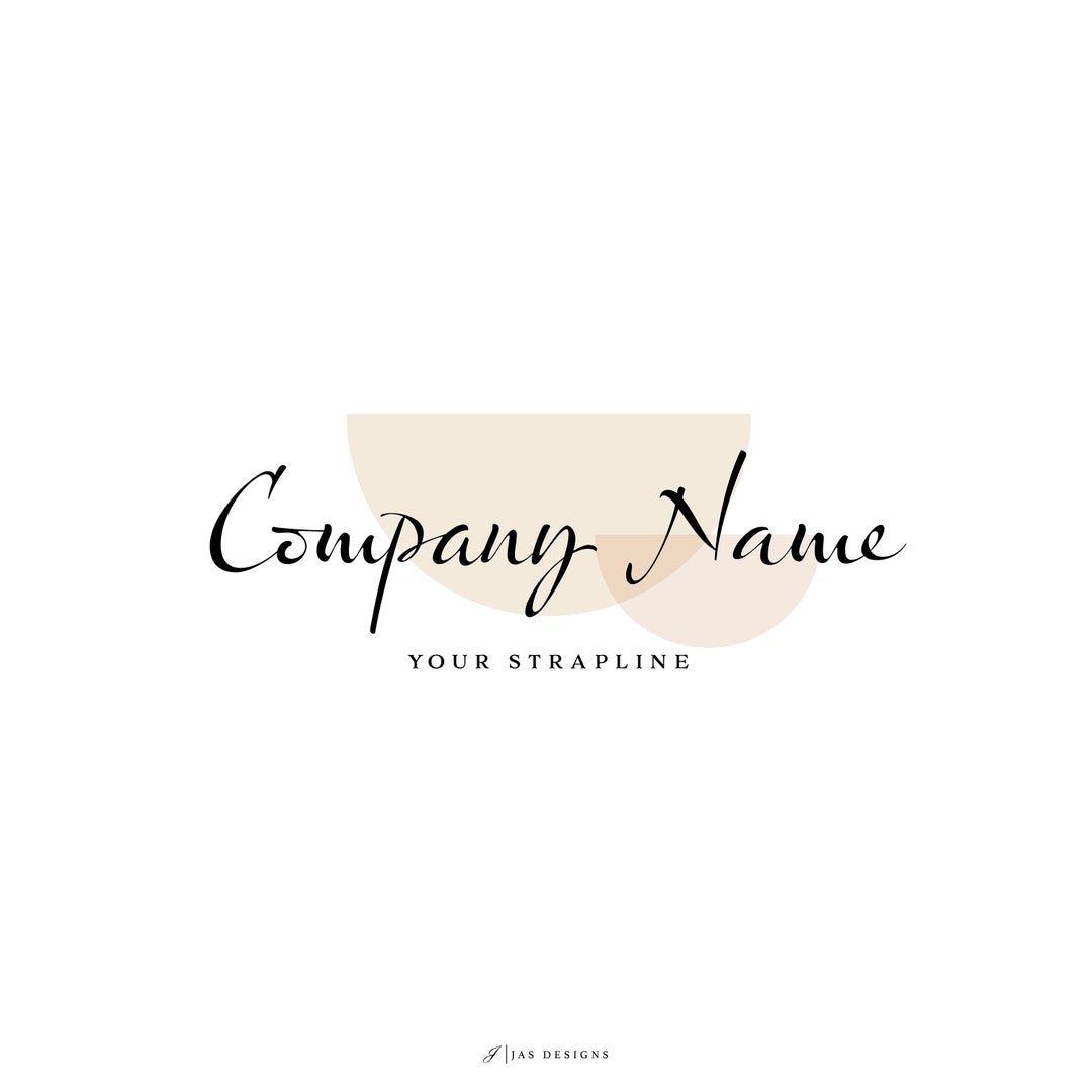 Abstract Script Semi Circle Logo Design Simple Personalised Company ...