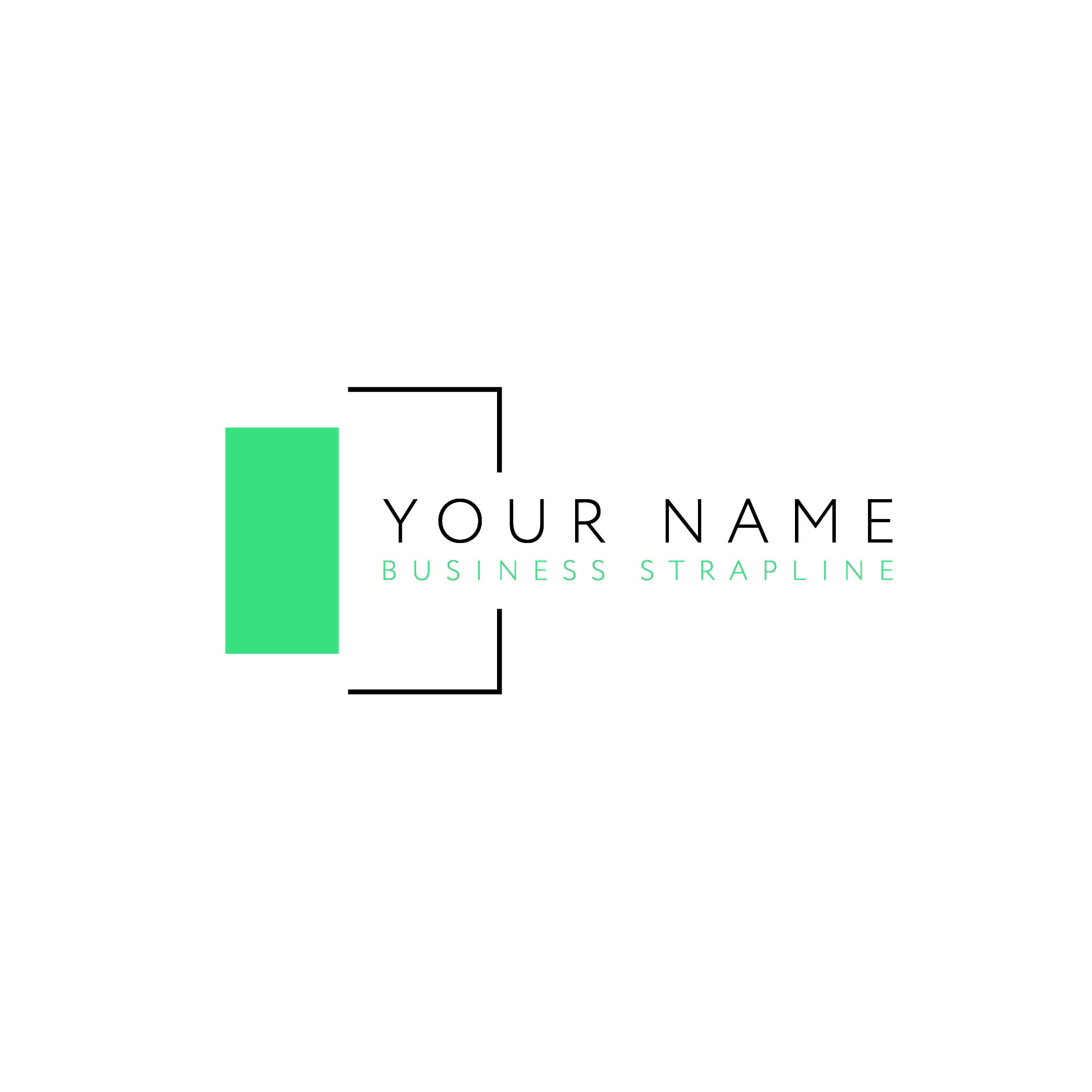 Square Outline Personalised Company Logo Bespoke Logo Template Design ...