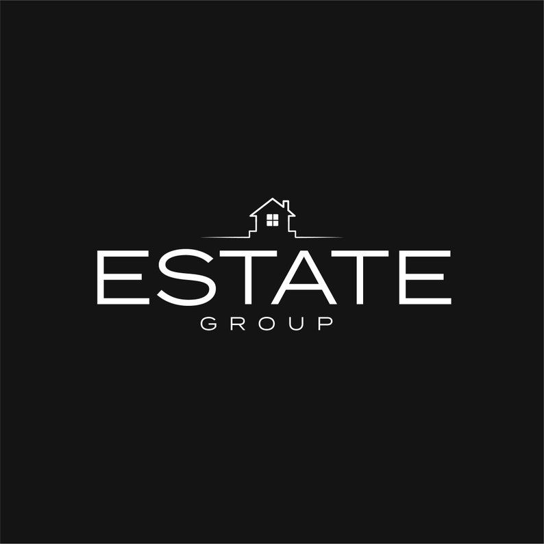 House Simple Outline Estate Logo Bespoke Logo Template Design: Business ...