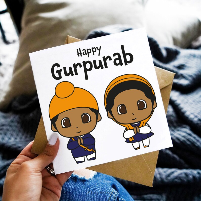 Happy Gurpurab Sahib and Simran Greeting Card. Gurpurab - Etsy