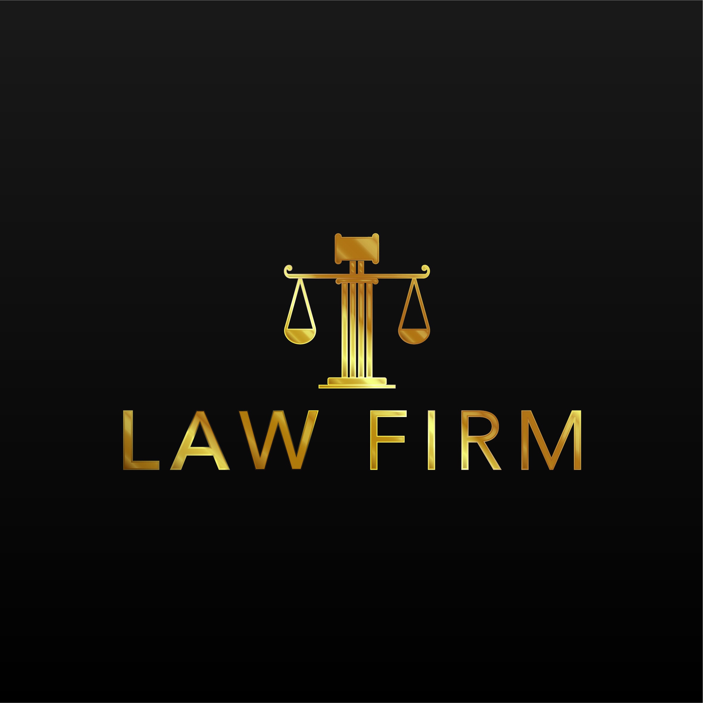 Law Firm Scales Gold Logo Bespoke Logo Template Design: Business Logo ...
