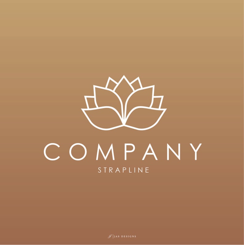 Lotus Simple Personalised Company Logo Template Design DIGITAL FILE ...