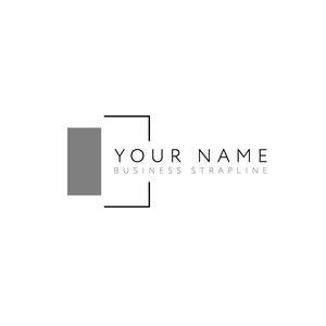 Square Outline Personalised Company Logo Bespoke Logo Template Design ...