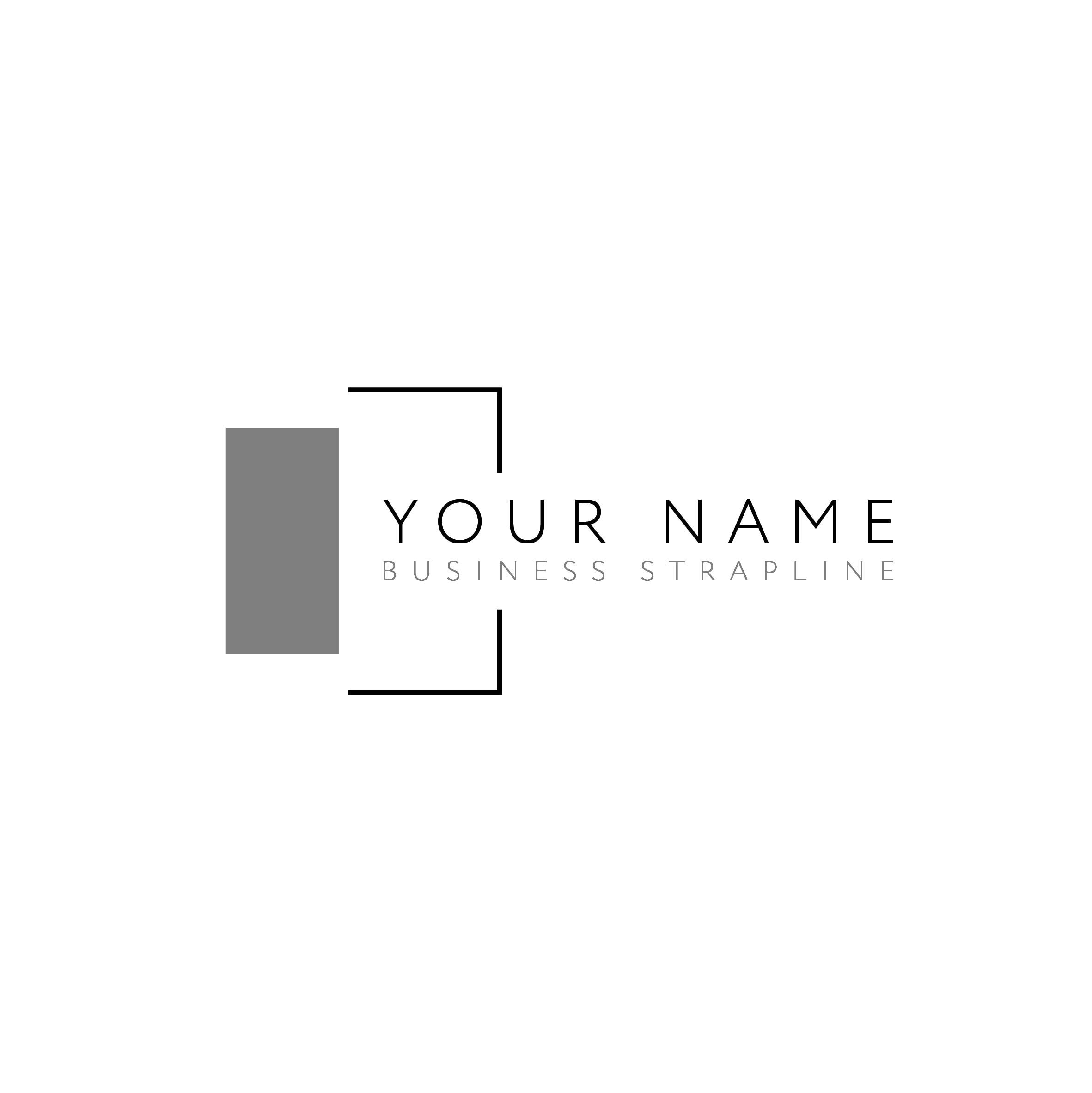Square Outline Personalised Company Logo Bespoke Logo Template Design ...