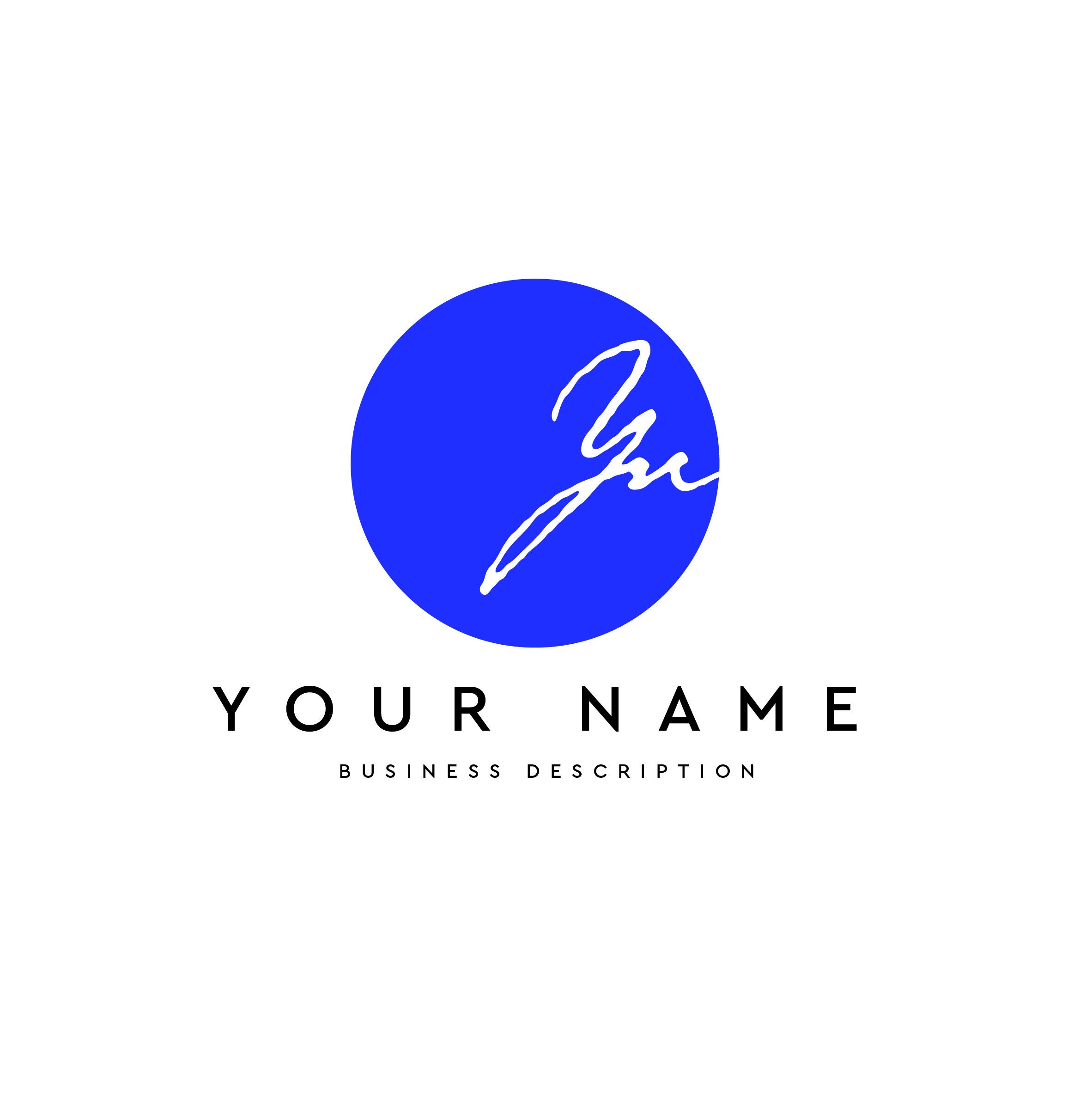 Circle Script Initials Text Company Logo Bespoke Logo Template Design ...