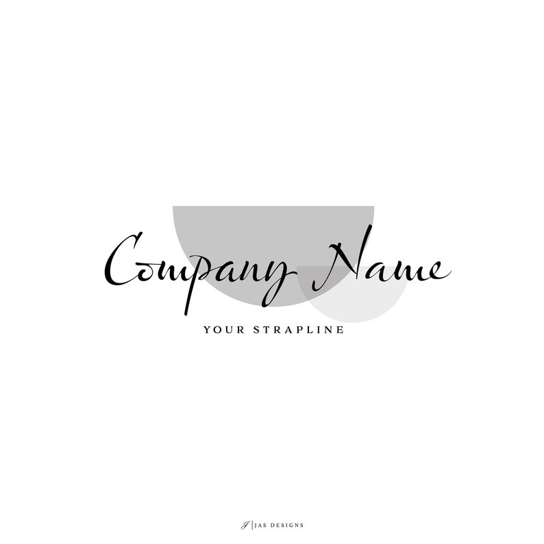 Abstract Script Semi Circle Logo Design Simple Personalised Company ...