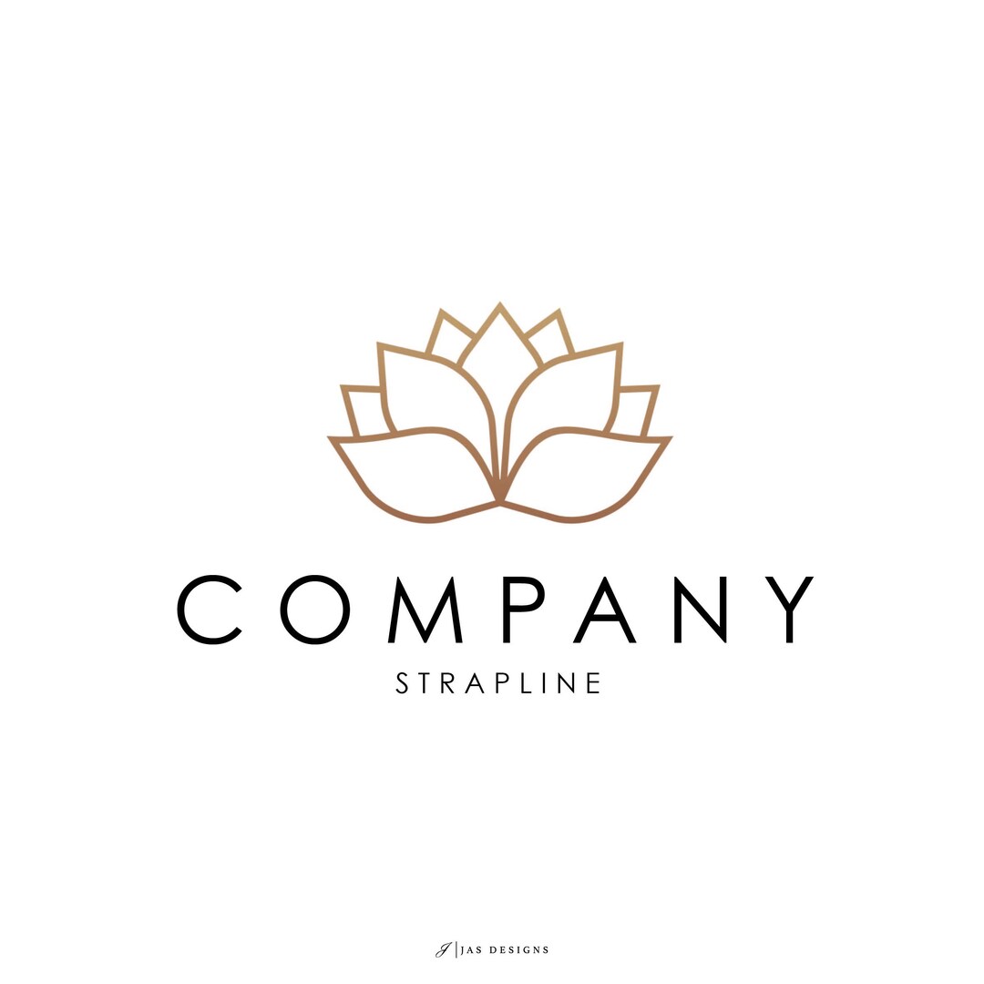 Lotus Simple Personalised Company Logo Template Design DIGITAL FILE ...