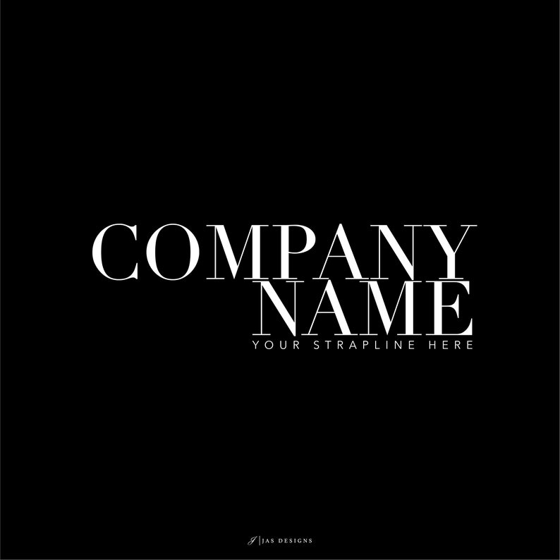 Simple Script Text Logo Design Simple Personalised Company Logo ...