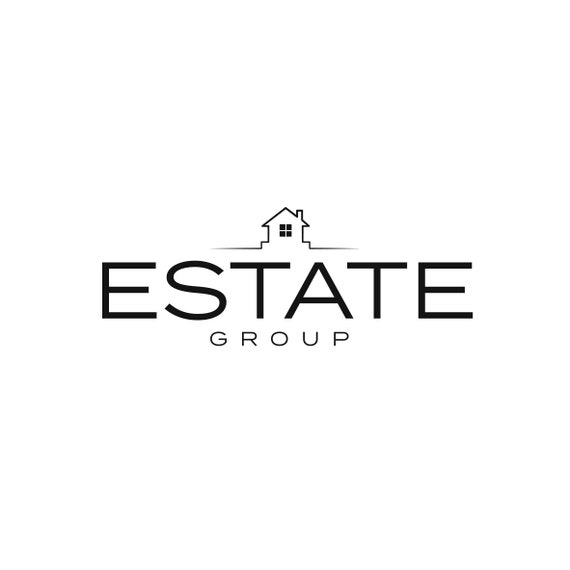 House Simple Outline Estate Logo Bespoke Logo Template Design: | Etsy