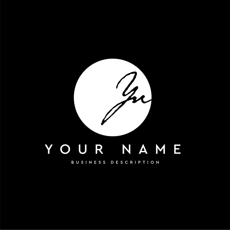 Circle Script Initials Text Company Logo Bespoke Logo Template Design ...