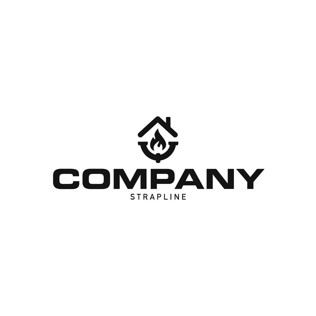 Plumbing Heating Gas Home Company Logo Bespoke Logo Template Design ...