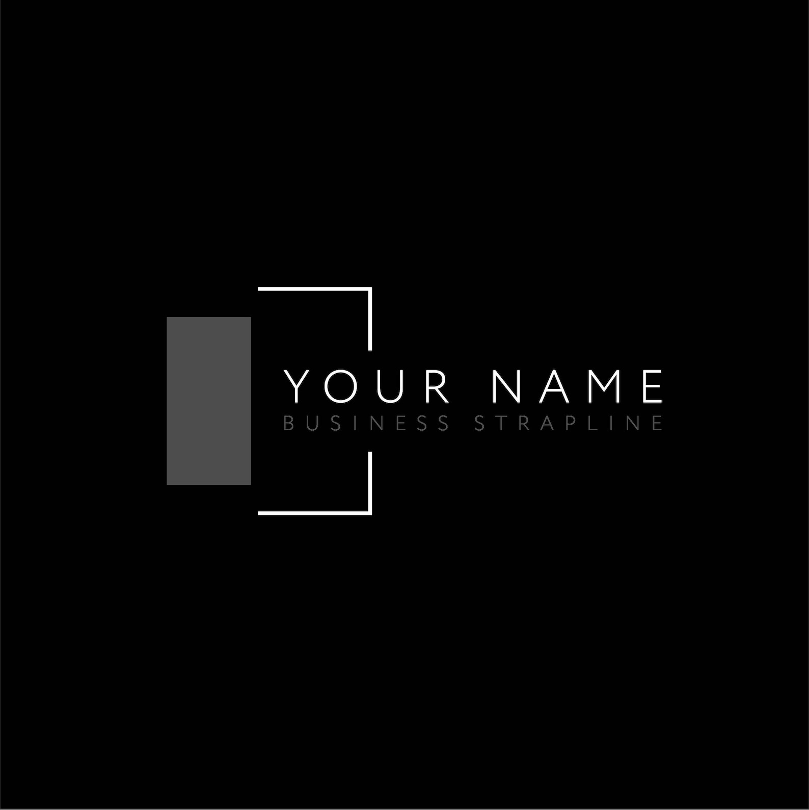 Square Outline Personalised Company Logo Bespoke Logo Template Design ...