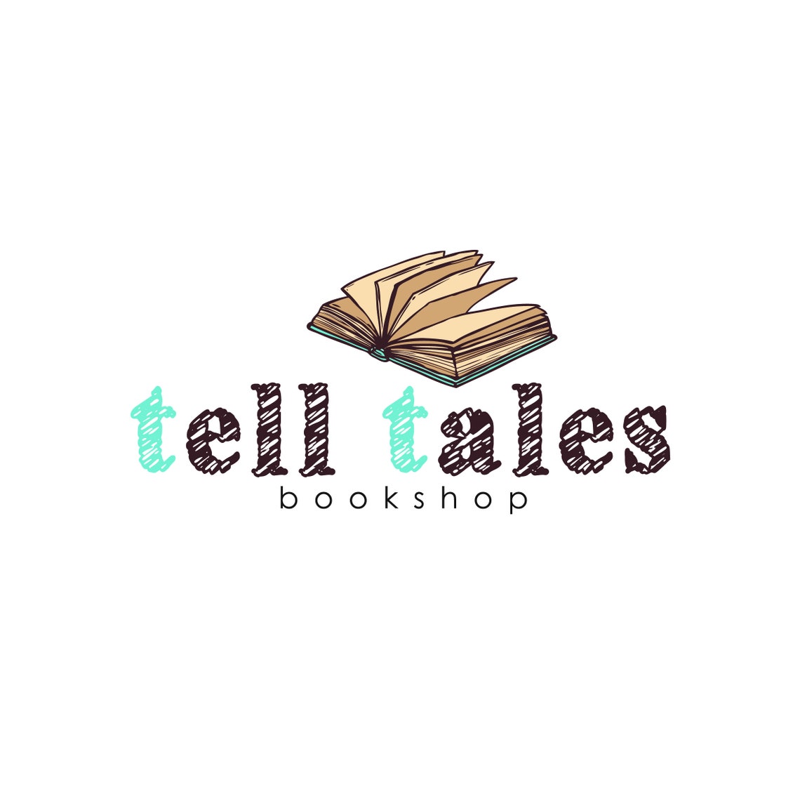 Coloured Book Store Company Logo Bespoke Logo Template Design: - Etsy