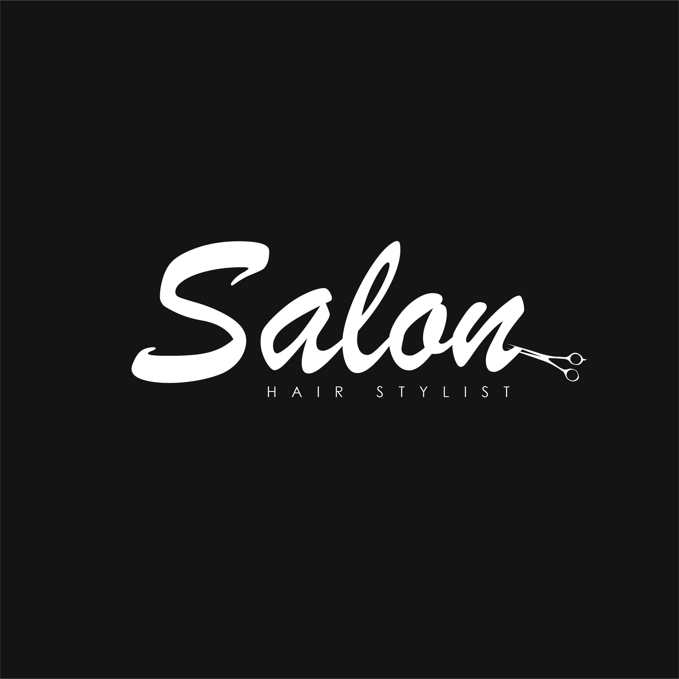 Hair Salon Text Company Logo Scissors Bespoke Logo Template Design ...