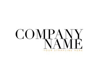 Rectangle Script Text Logo Design Simple Personalised Company Logo ...