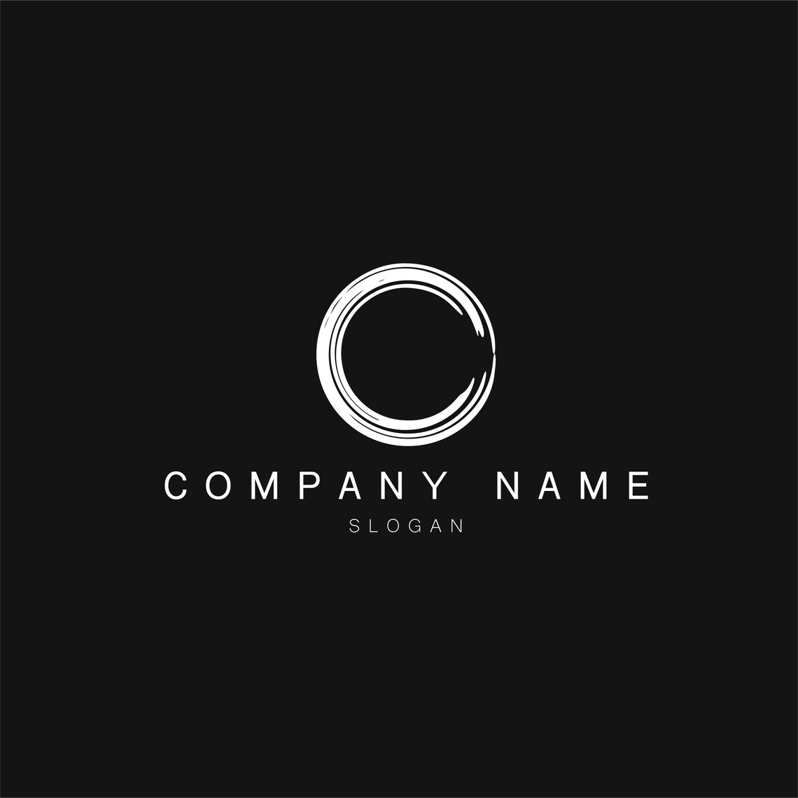 Paint Stroke Company Logo & Strap-line Bespoke Logo Template | Etsy