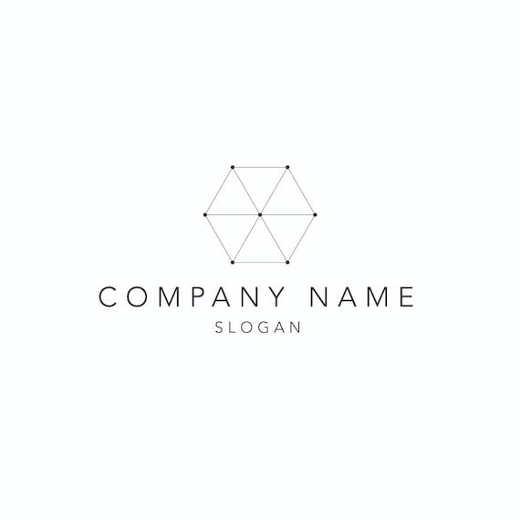 Geometric Line Company Logo Bespoke Logo Template Design: | Etsy