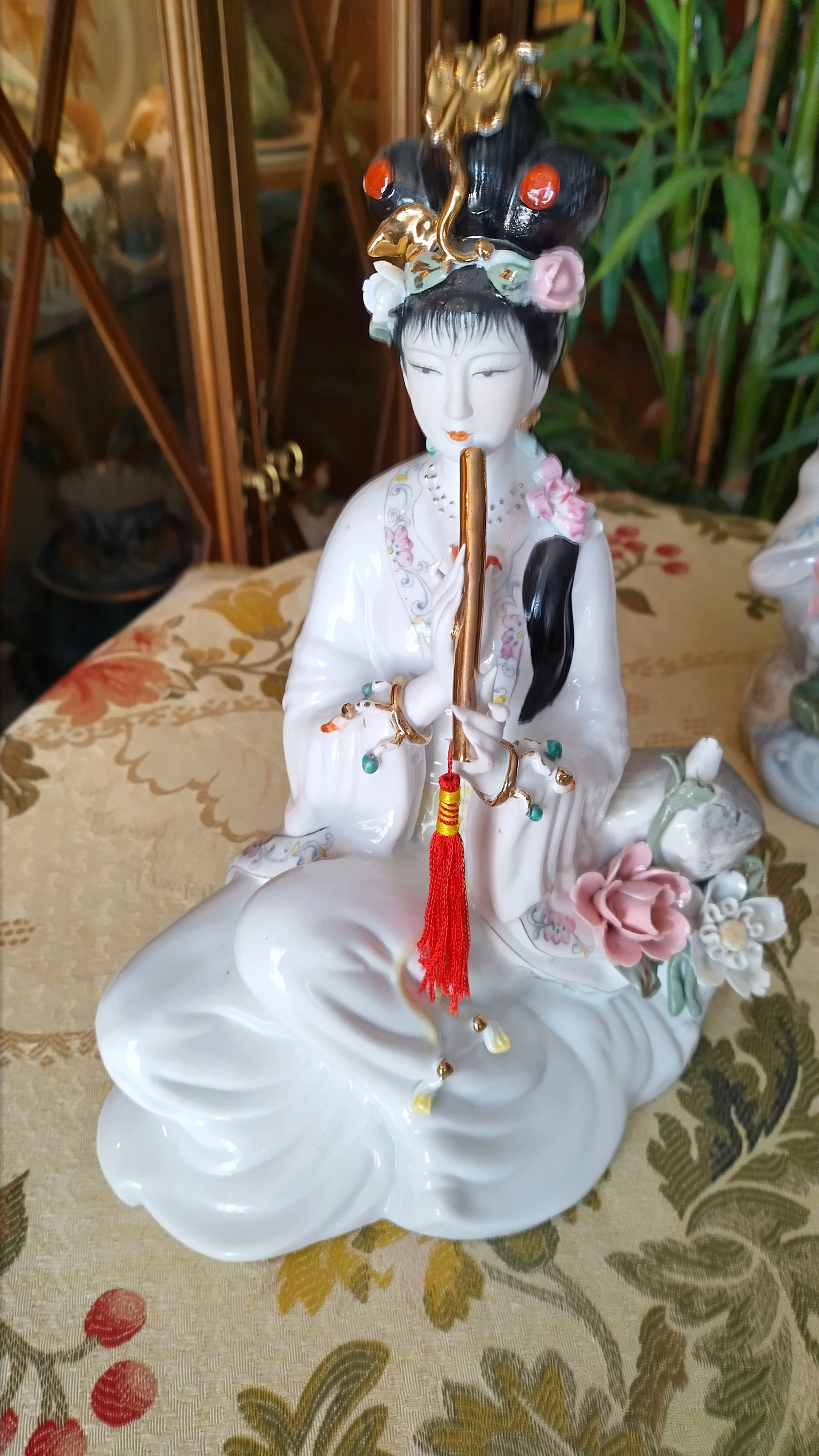 Beautiful Pair of Porcelain Geisha Figurines - Etsy