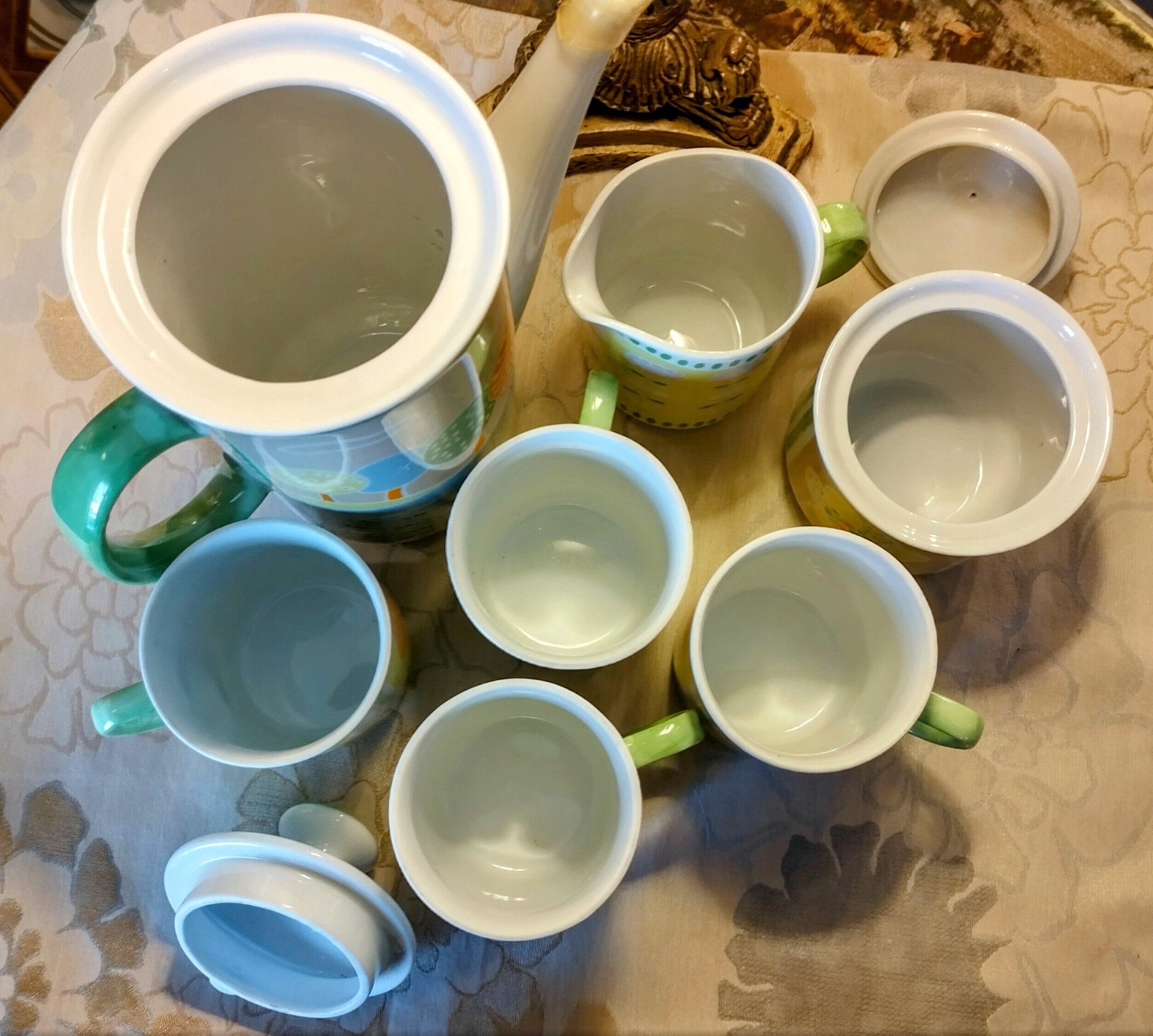 Vintage Shafford Bone China Coffee Pot Set the Little Farm - Etsy