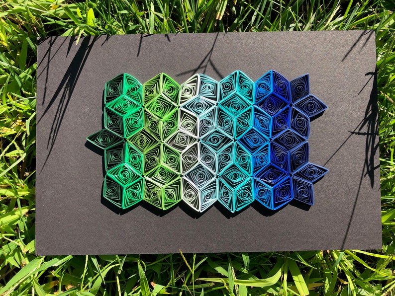 Paper Quilled Geometric Gradient - Etsy