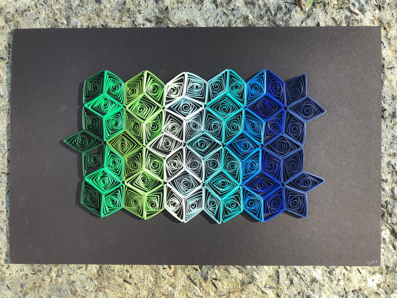 Paper Quilled Geometric Gradient - Etsy