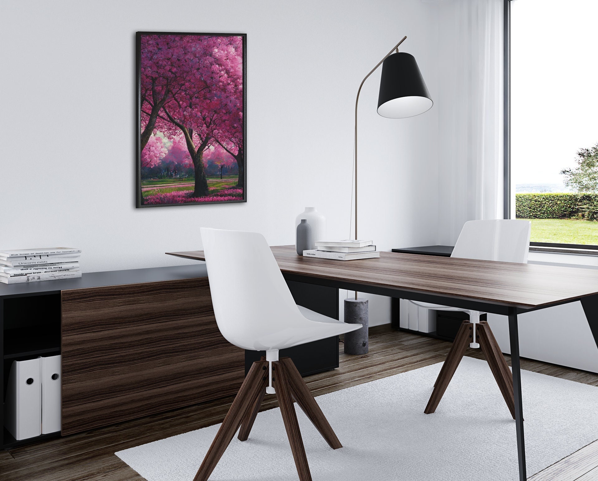 Cherry Blossom Tree Wall Art Vibrant Pink Beauty of Nature - Etsy