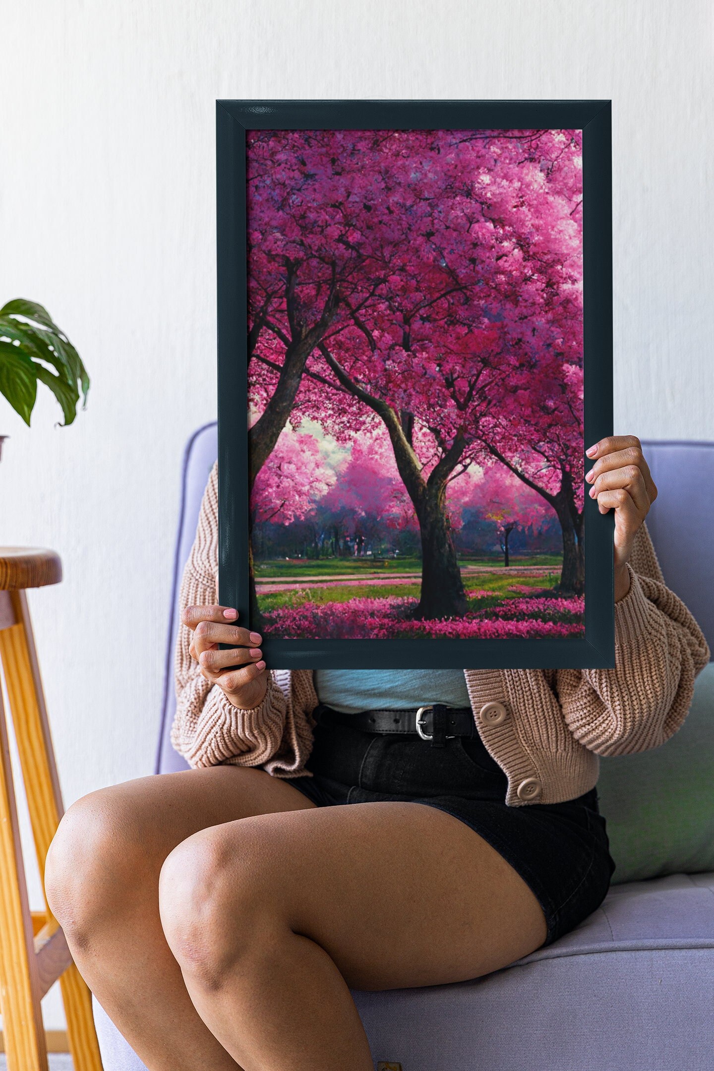 Cherry Blossom Tree Wall Art Vibrant Pink Beauty of Nature - Etsy