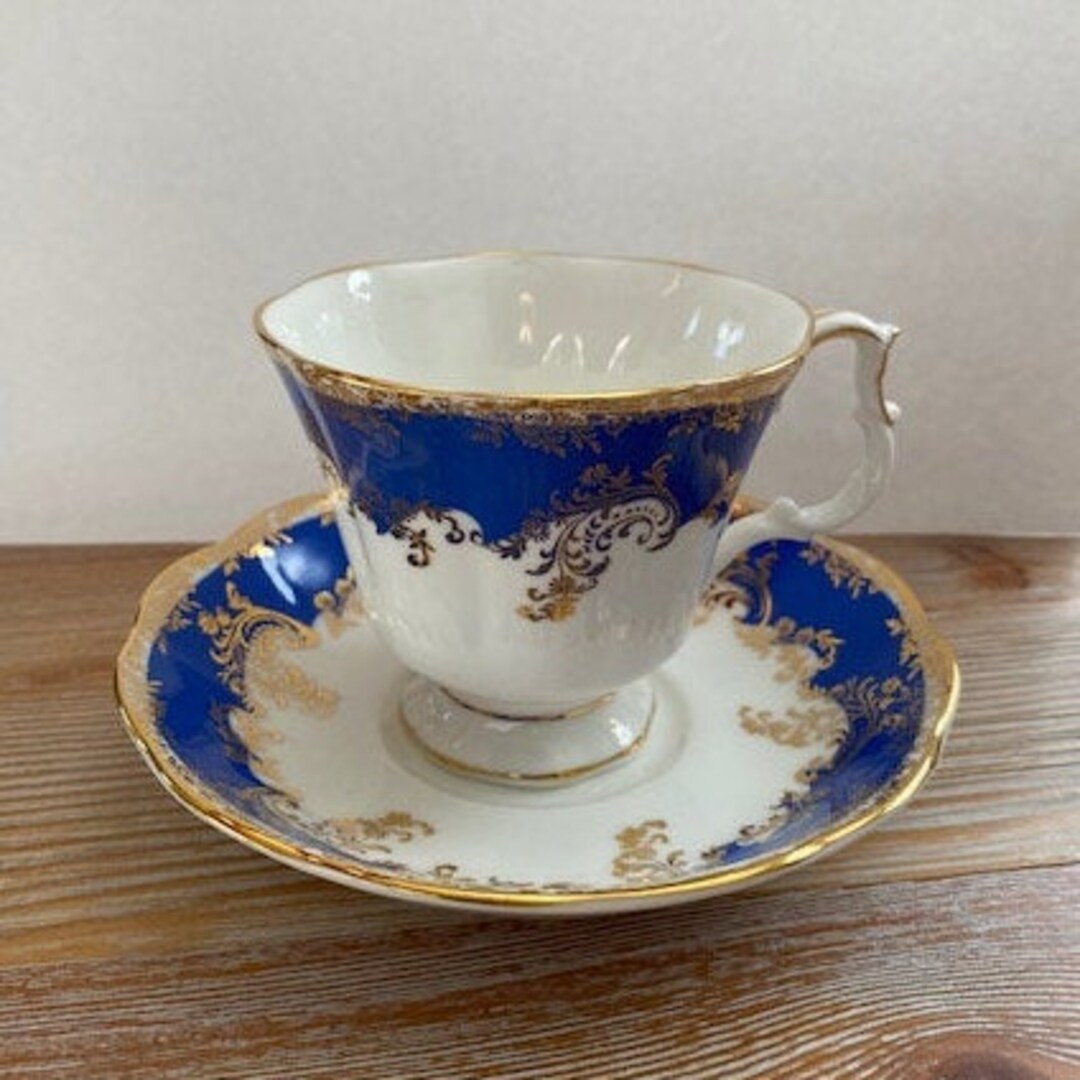 Royal Albert - Regina Series - Sapphire - Tea Cup & Saucer - Etsy