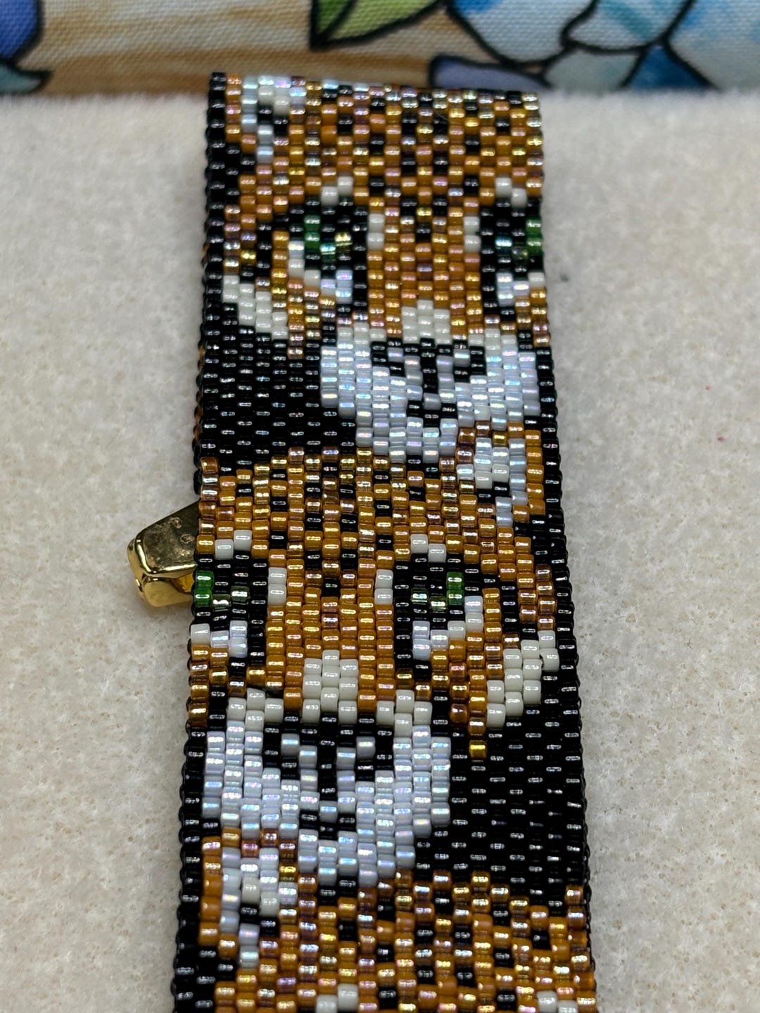Cheetah Big Cats Handmade Beaded Bracelet Peyote - Etsy